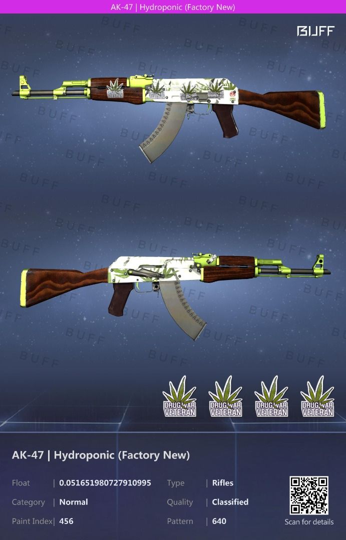 BUFF/5 CSGO AK-47 Hydroponic FN, Video Gaming, Gaming Accessories, In-Game Products on Carousell
