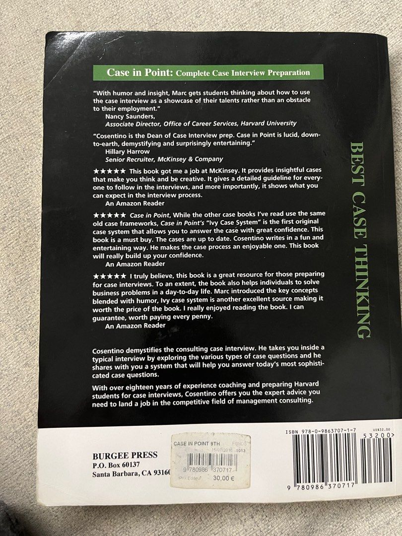 Case in Point - Complete Case Interview Preparation, Hobbies & Toys ...