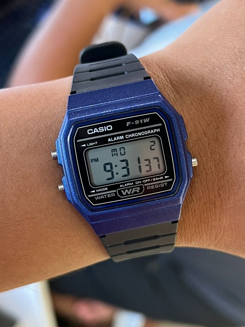 CASIO Digital Chronograph Resin Band Unisex Watch F-91WM-2A, Luxury ...