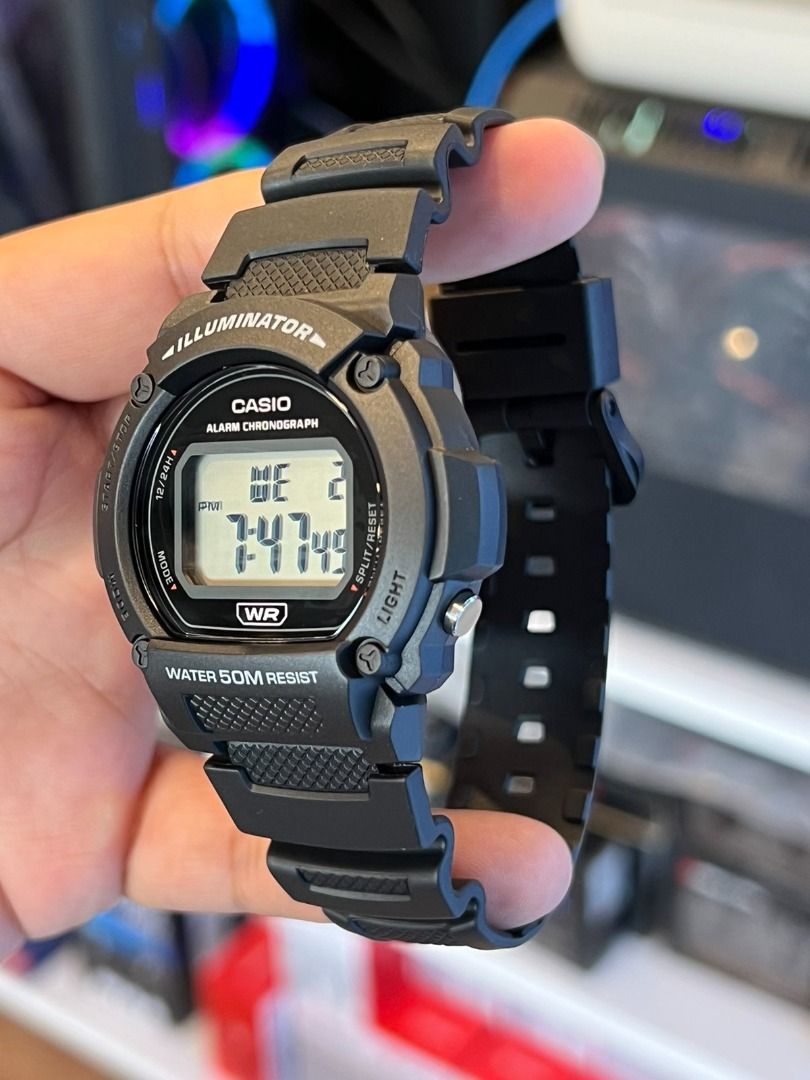 CASIO Illuminator Digital Resin Band Unisex Watch W219H-1AV, Luxury ...