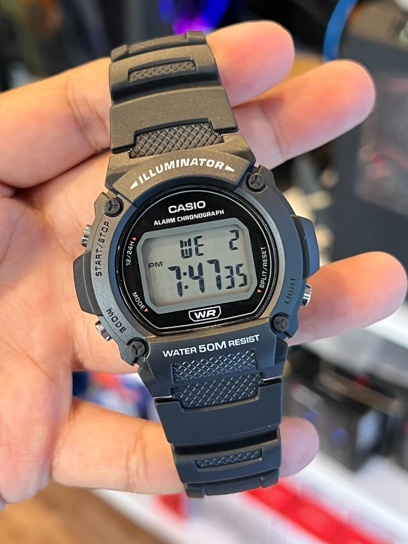 CASIO Illuminator Digital Resin Band Unisex Watch W219H-1AV, Luxury ...