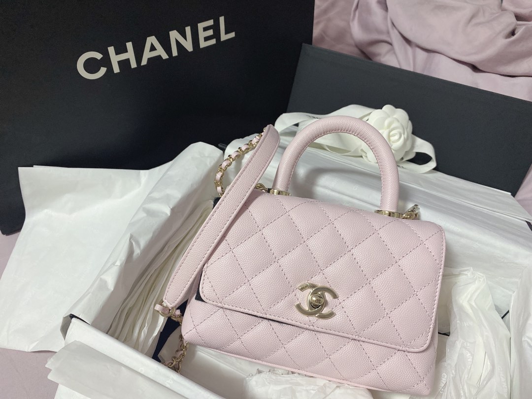 Chanel Mini Coco Handle 22P, Luxury, Bags & Wallets on Carousell