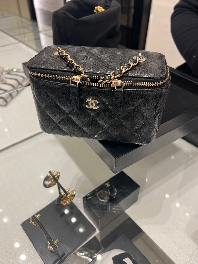 Chanel mini Vanity Bag GHW, Luxury, Bags & Wallets on Carousell