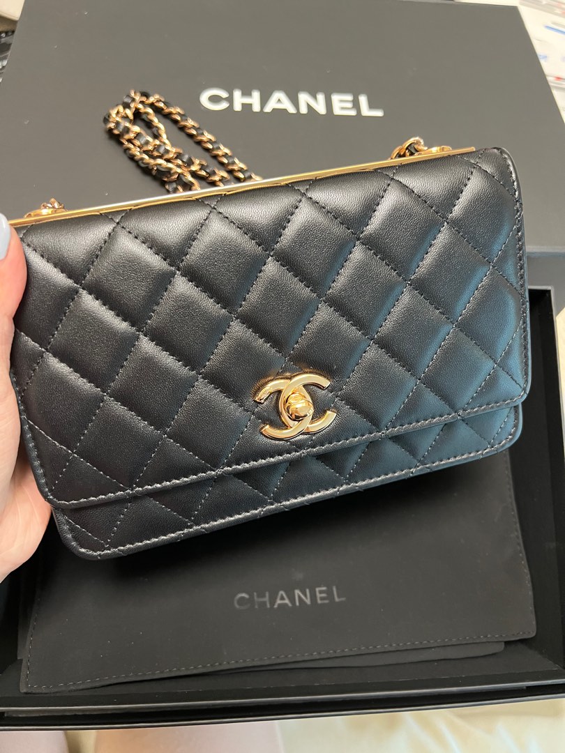 Chanel Trendy CC woc - Rose gold - full set, 名牌, 手袋及銀包 - Carousell