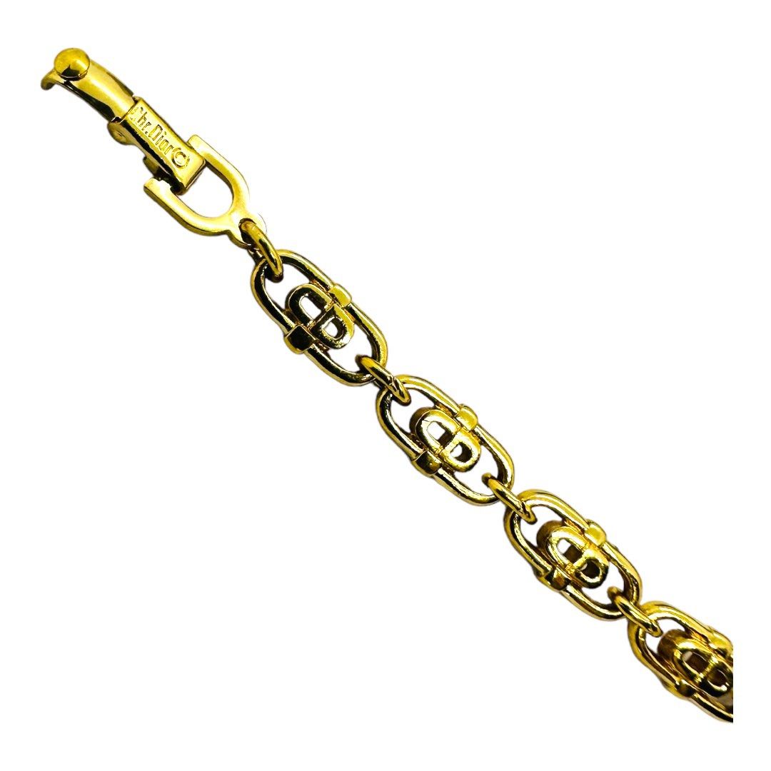 CHRISTIAN DIOR logo motif chain link bracelet, Luxury, Accessories on ...