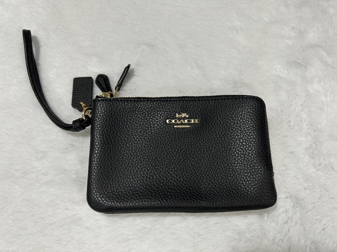 Authentic Coach Double Corner Zip Wristlet, Luxury, Bags & Wallets on ...