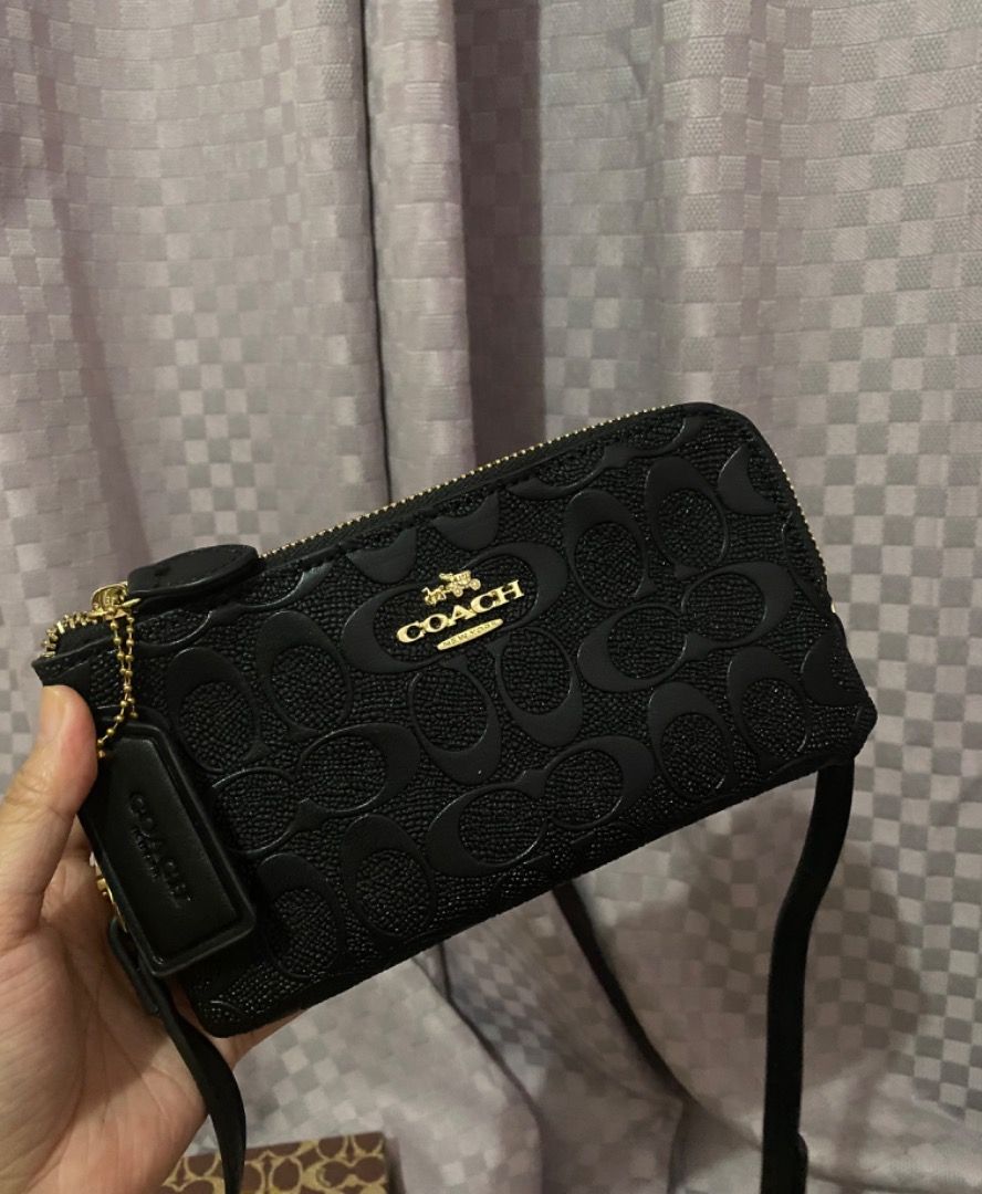 Coach Double Zip wallet/ sling bag, Women's Fashion, Bags & Wallets ...