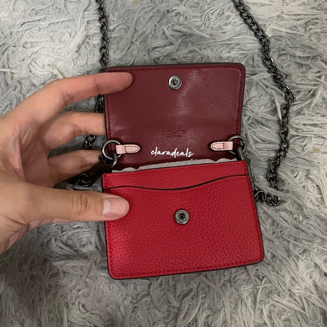 Coach Half Flap Card Case Crossbody, Women's Fashion, Bags & Wallets ...