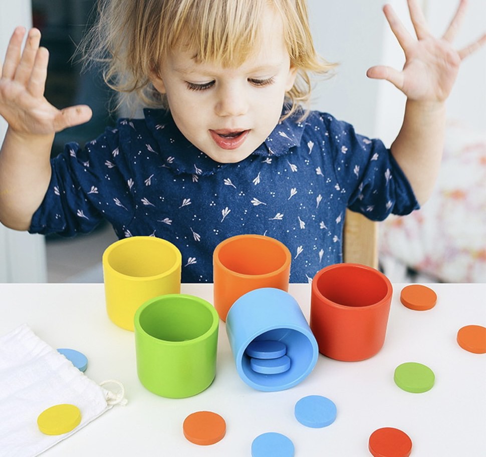 Colour classification cups, Babies & Kids, Infant Playtime on Carousell