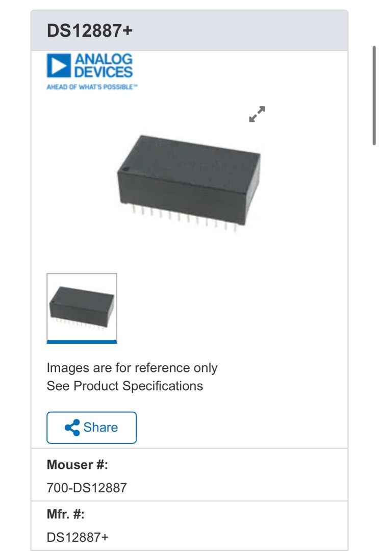 Dallas RTC DS12887+, Audio, Other Audio Equipment on Carousell