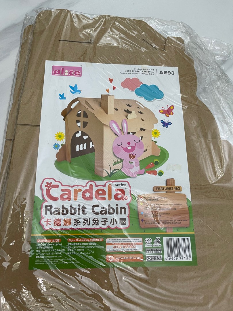 DIY Cardboard Rabbit Cabin, Hobbies & Toys, Books & Magazines ...