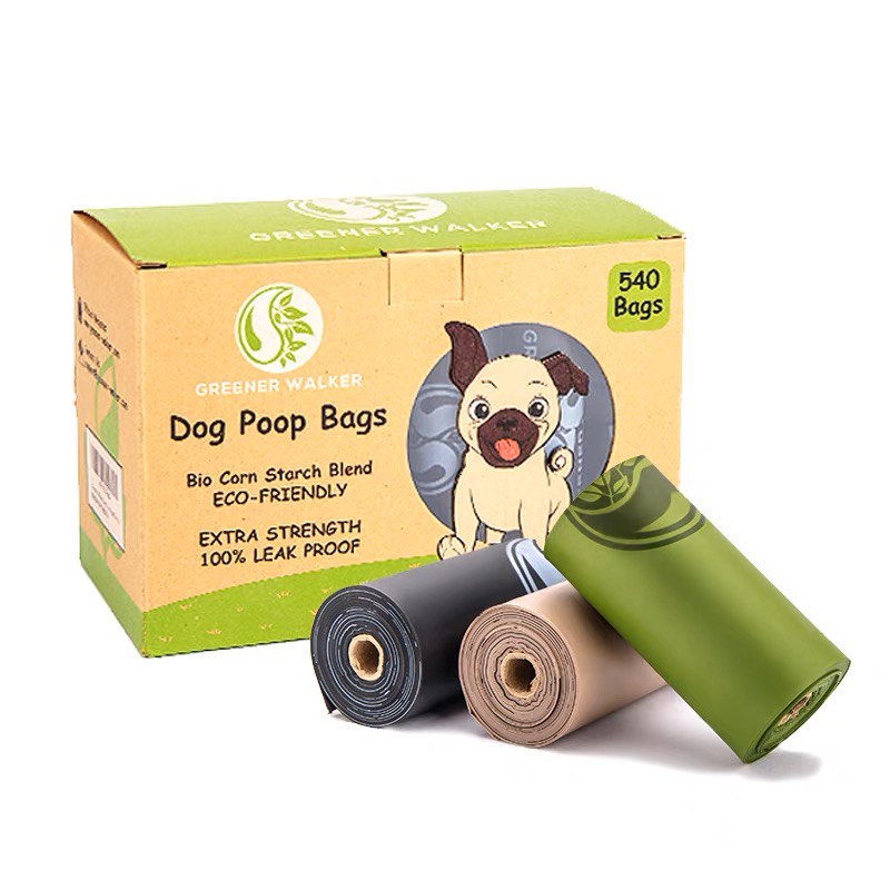 Dog poop bag (Eco- friendly - Bio Corn Starch Blend), Pet Supplies ...