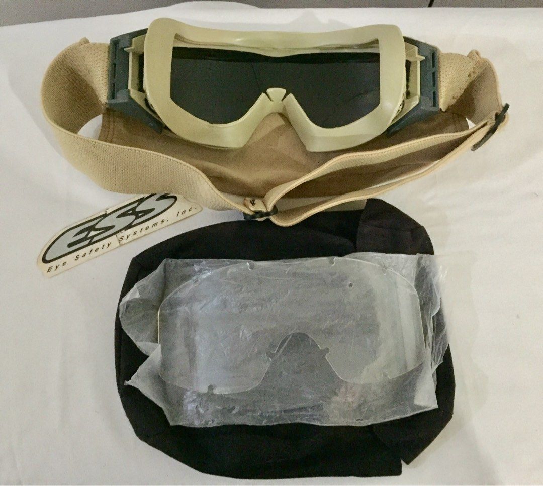 ESS STRIKER SERIES BALLISTIC GOGGLES AUTHENTIC USGI SET DESERT TAN ...