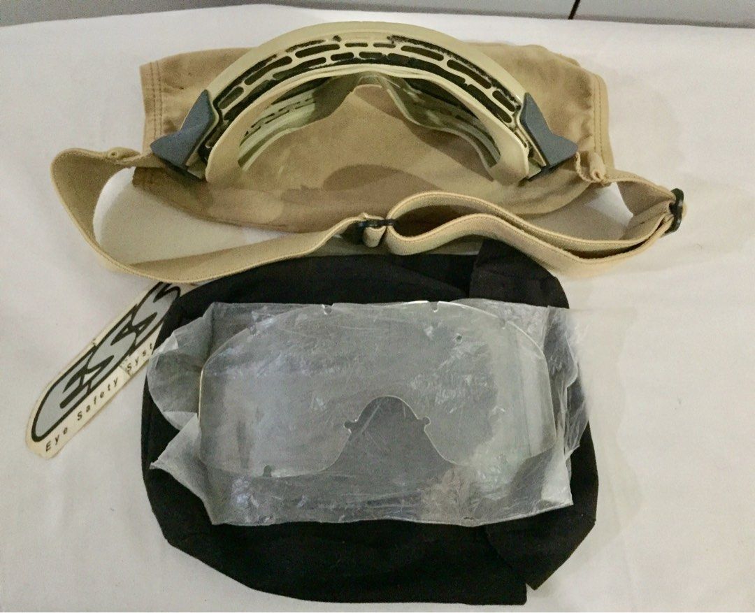 ESS STRIKER SERIES BALLISTIC GOGGLES AUTHENTIC USGI SET DESERT TAN ...