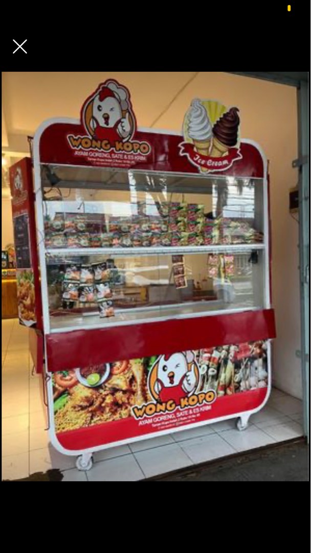 Etalase Gerobak Makanan Kaca Led, Toys & Collectibles, Lainnya di Carousell