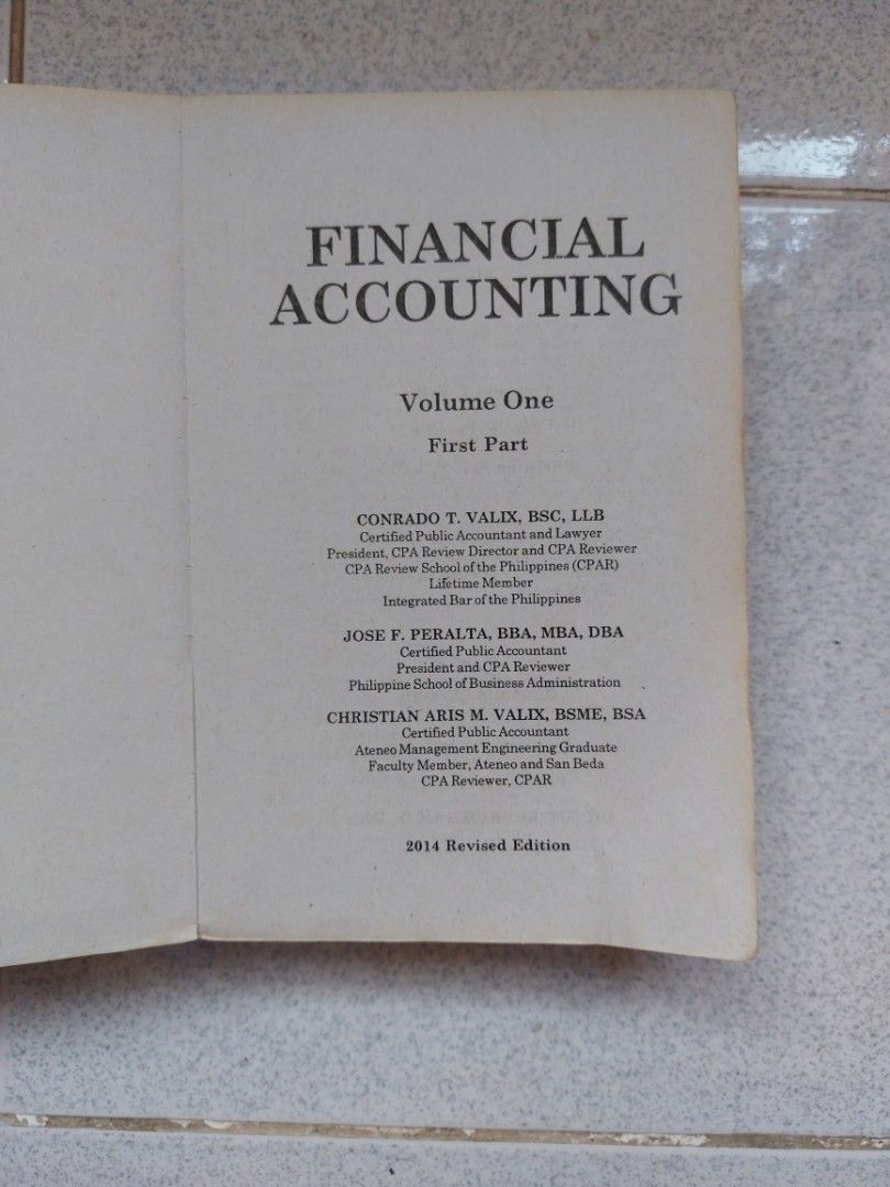 Financial Accounting Vol. 1 Part 1 (2014 Revised Edition) - C. Valix, J ...