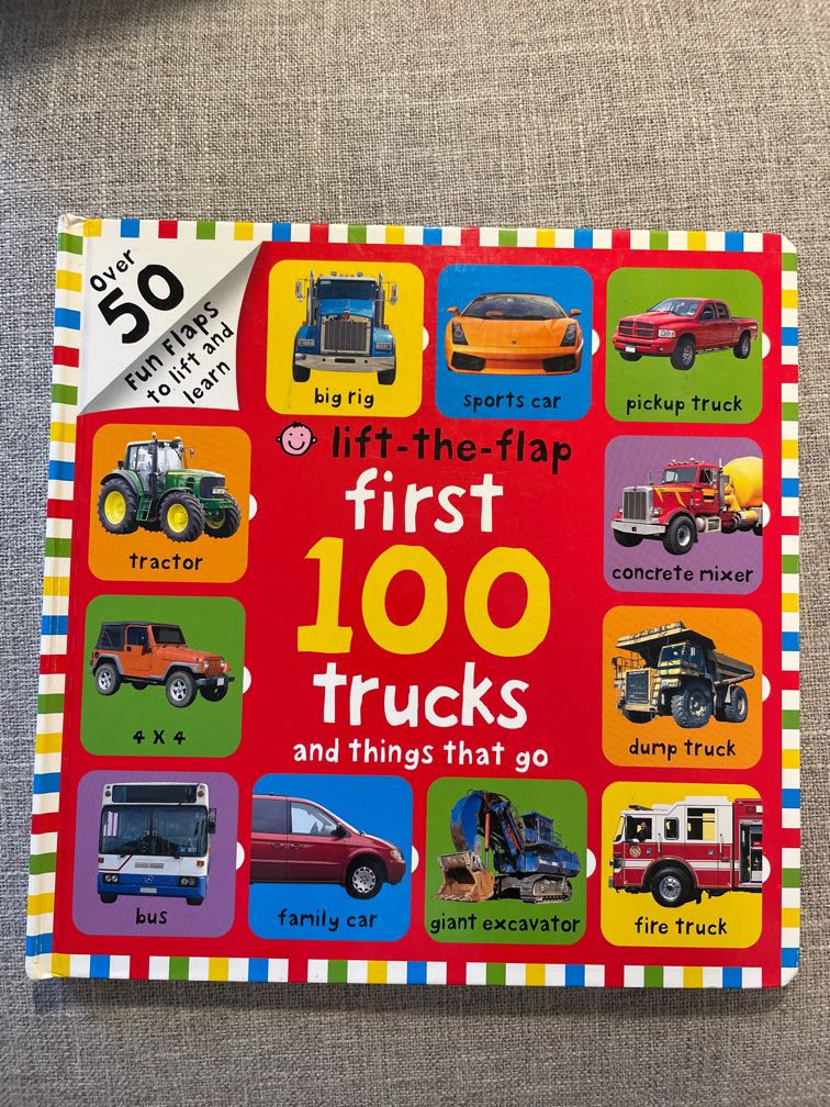 first 100 trucks and things that go, 興趣及遊戲, 書本 & 文具, 小朋友書 - Carousell