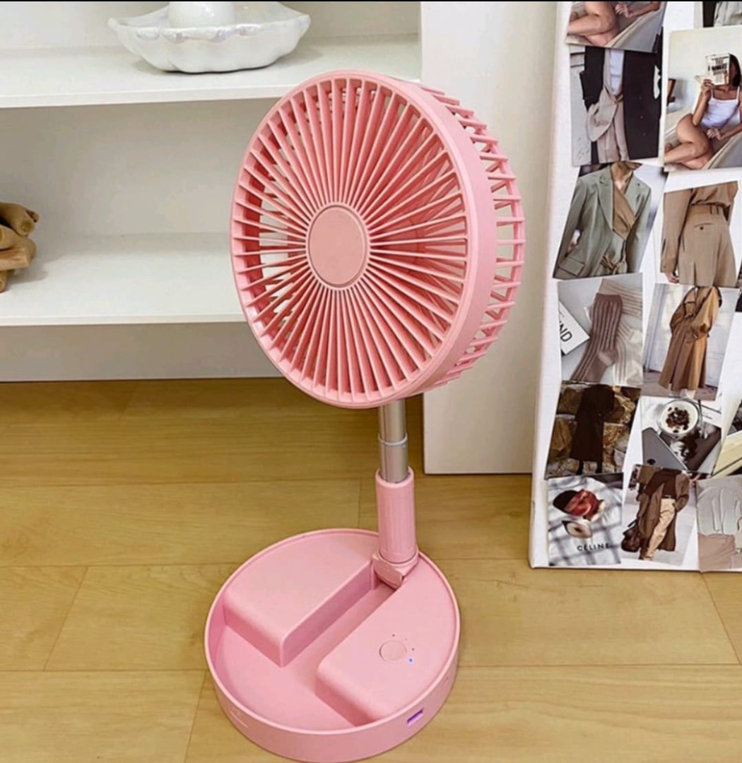 Folding stand fan Pink, Furniture & Home Living, Lighting & Fans, Fans ...