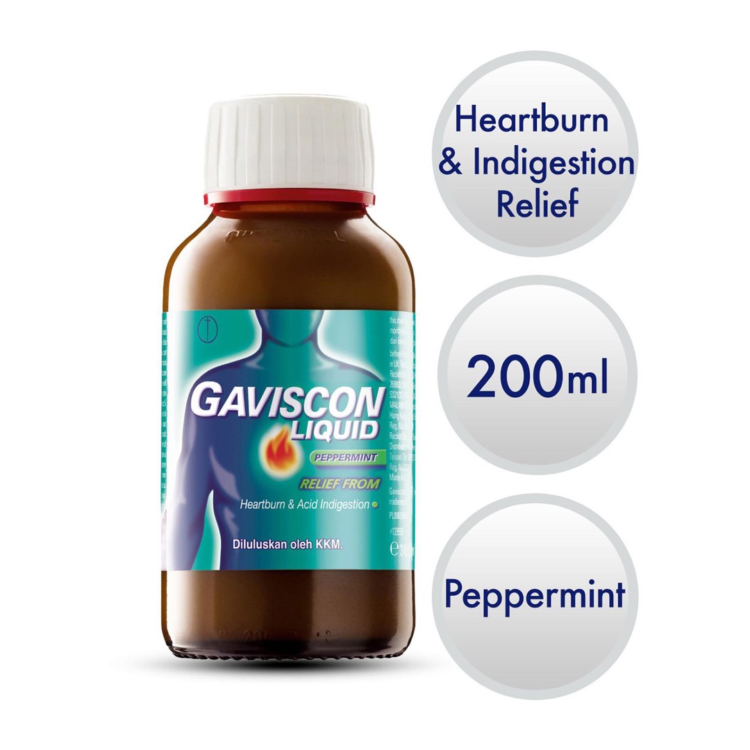 Gaviscon Peppermint 200mL, Health & Nutrition, Health Supplements ...