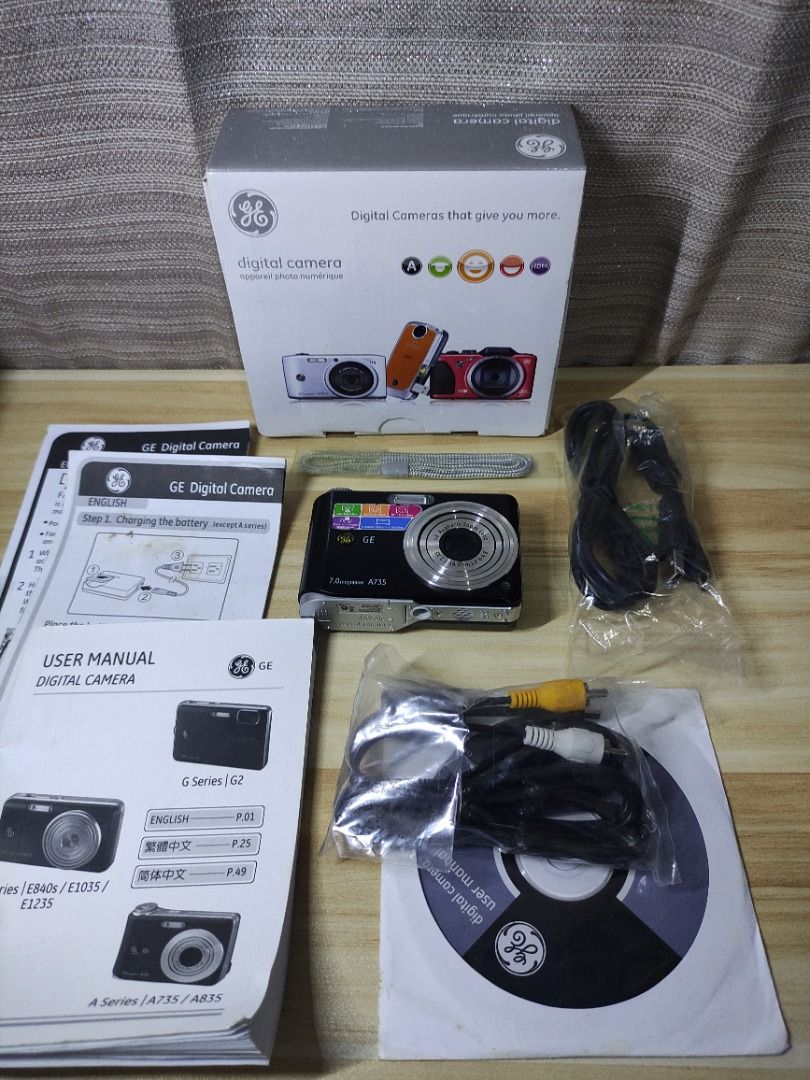 GE A735 Digital Camera - WITH BOX AND COMPLETE ACCESSORIES!, Photography, Cameras on Carousell