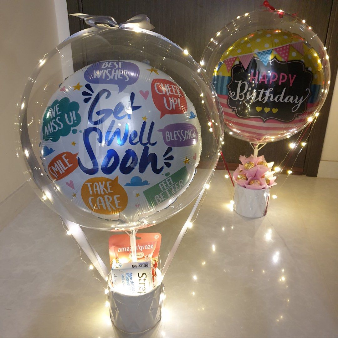 Get well soon balloon / Get well soon bouquet, Food & Drinks, Gift ...