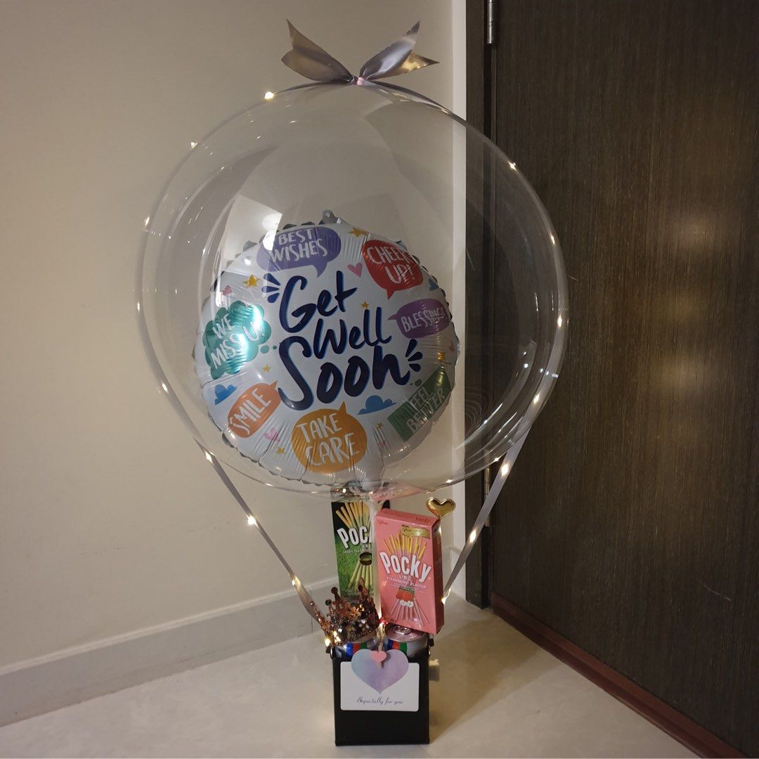 Get well soon balloon / Get well soon bouquet, Food & Drinks, Gift ...