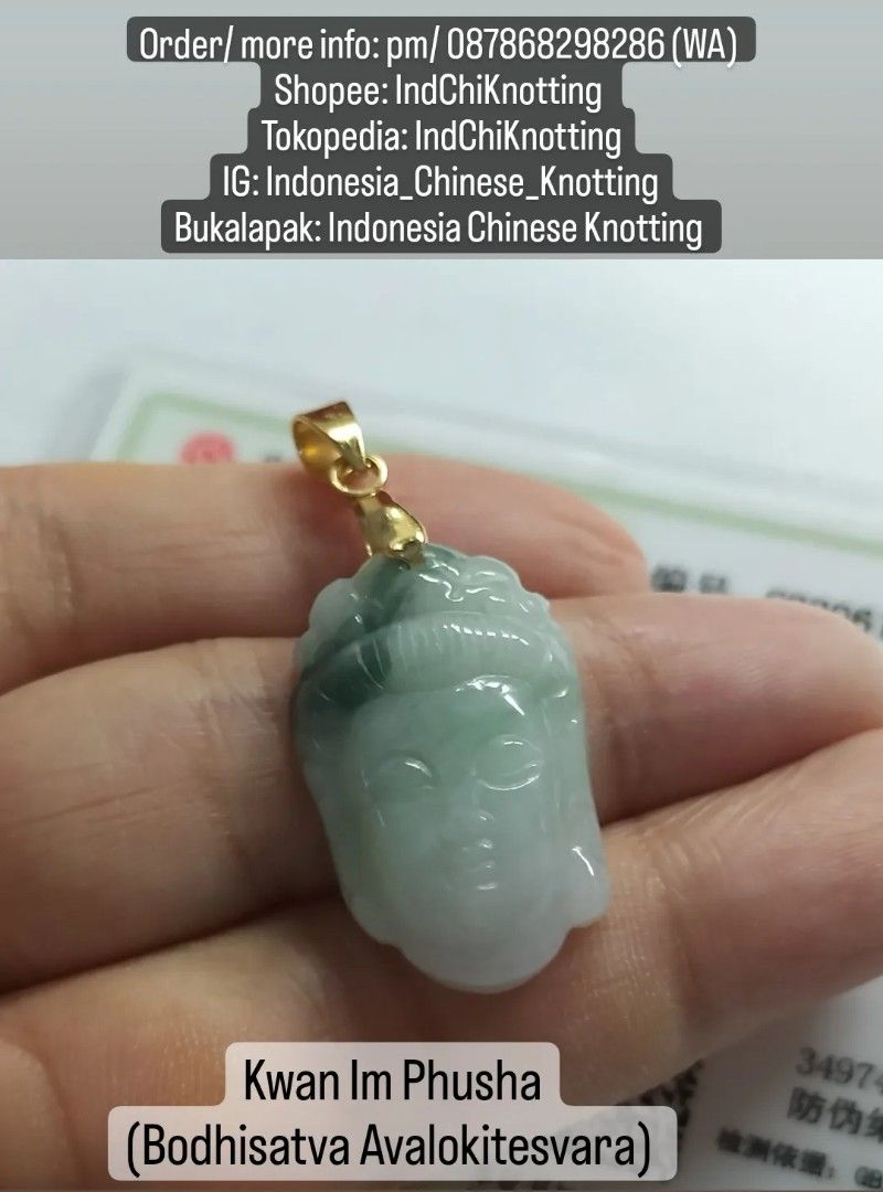 Giok Asli Avalokitesvara/ Kwan Im Phusha/ Guan Yin Jadeite ...