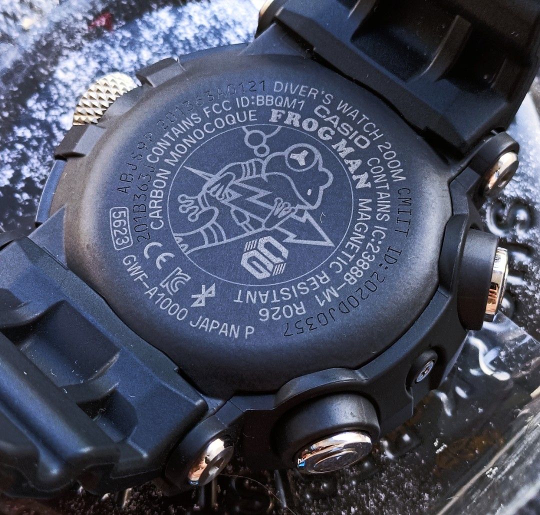 G-Shock Frogman Yellow Black Solar Divers Watch GWF A1000 1A, Men's ...