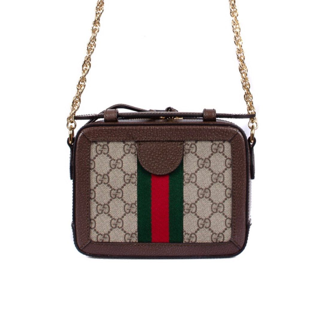 GUCCI Mini Vanity Ophidia GG Supreme Brown Crossbody Bag, Luxury, Bags ...
