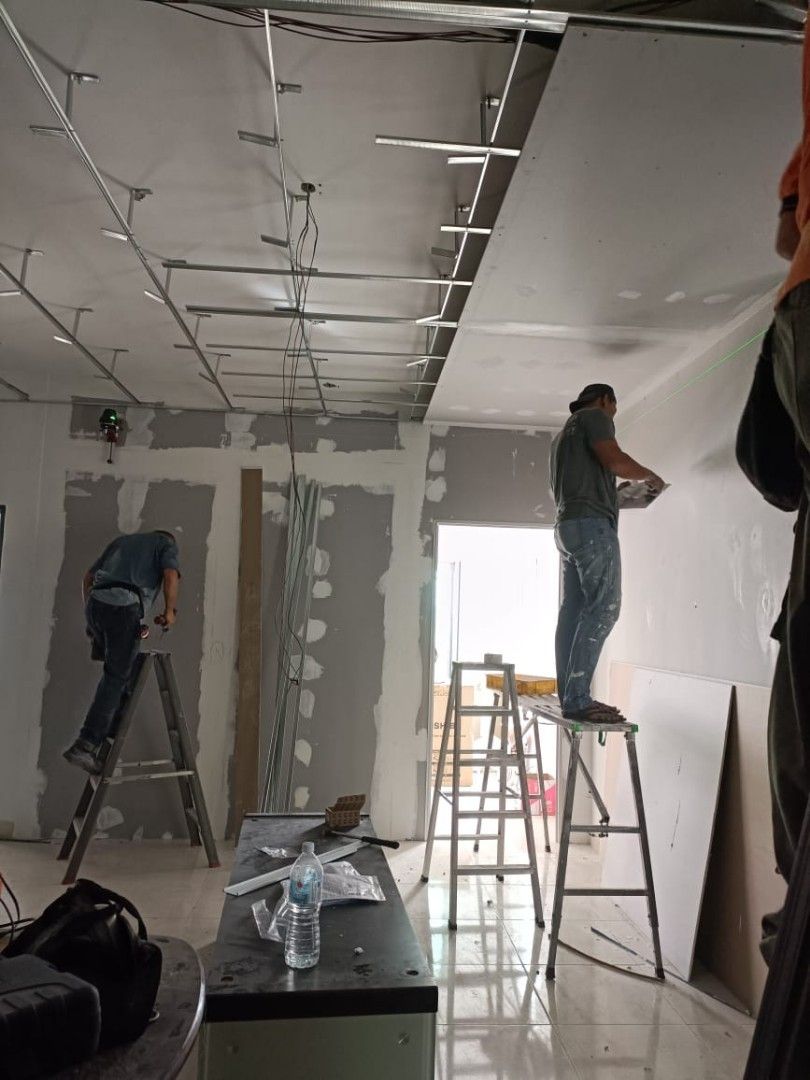 Hacking conceal Renovation PLASTER CEILING PAINTING WALL PARTITION ...