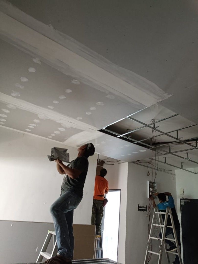 Hacking conceal Renovation PLASTER CEILING PAINTING WALL PARTITION ...