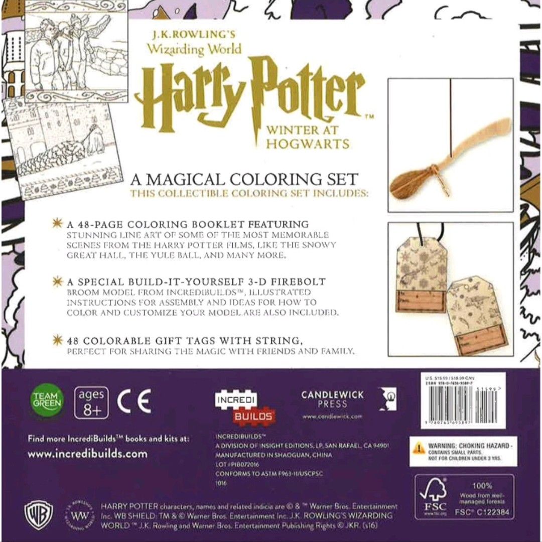 Harry Potter : winter at hogwart A magical coloring set book with ...