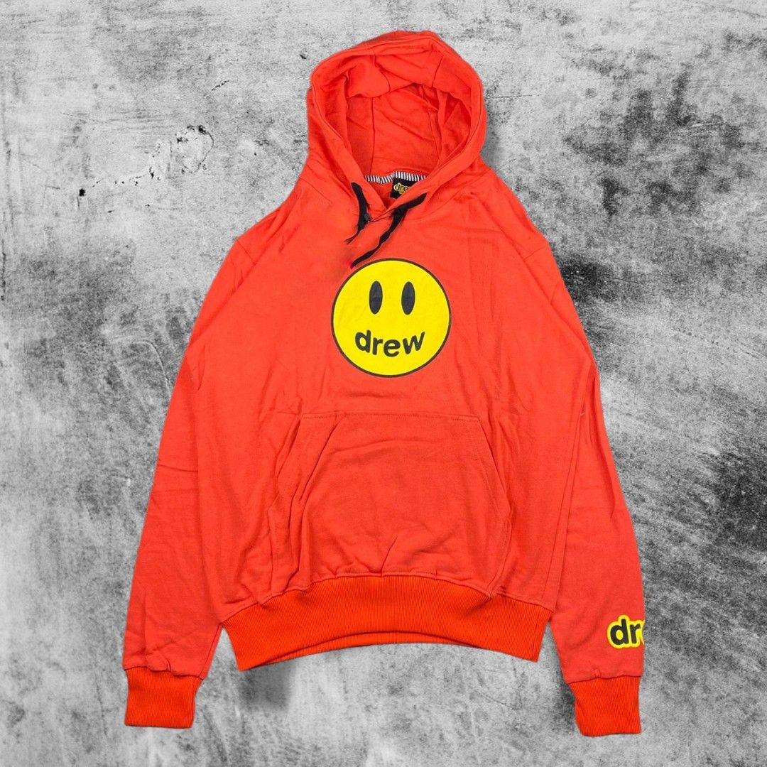 Hoodie Drew House Logo Orange, Fesyen Pria, Pakaian , Baju Luaran di ...