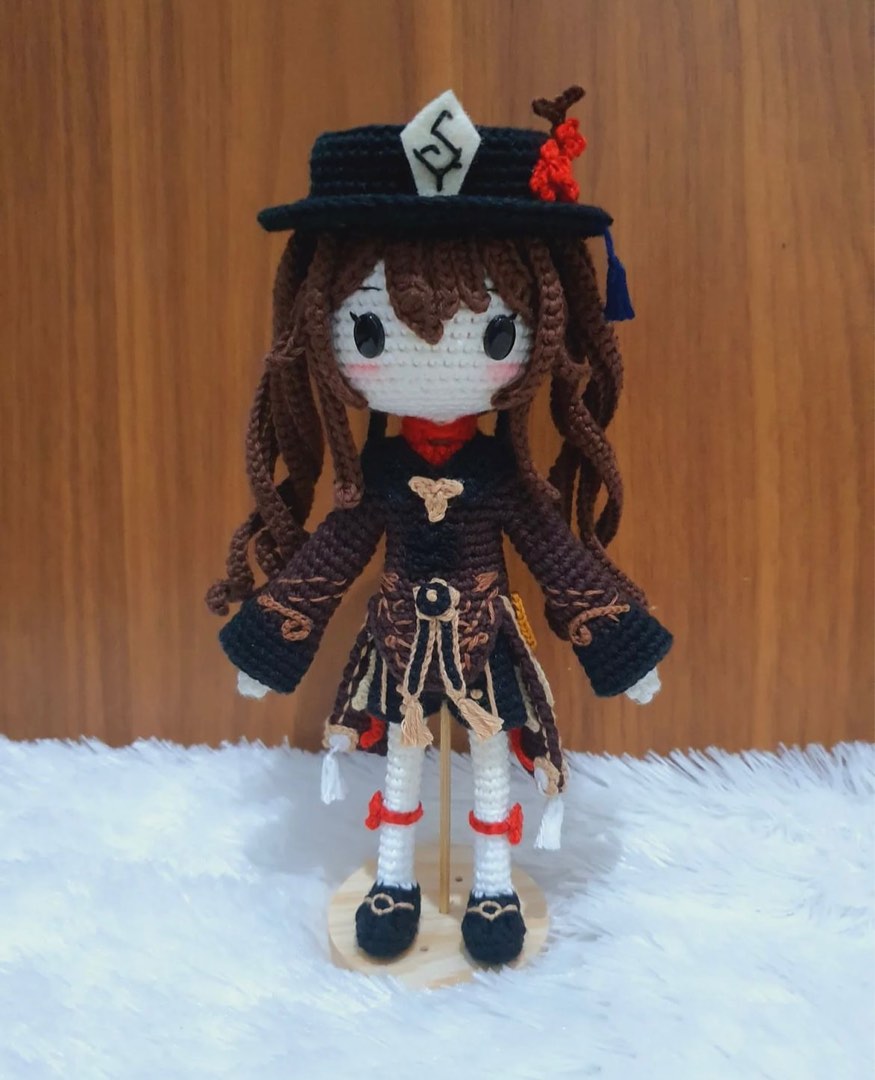 Hu Tao Genshin Impact Handmade Crochet Doll Girl, Hobbies & Toys ...
