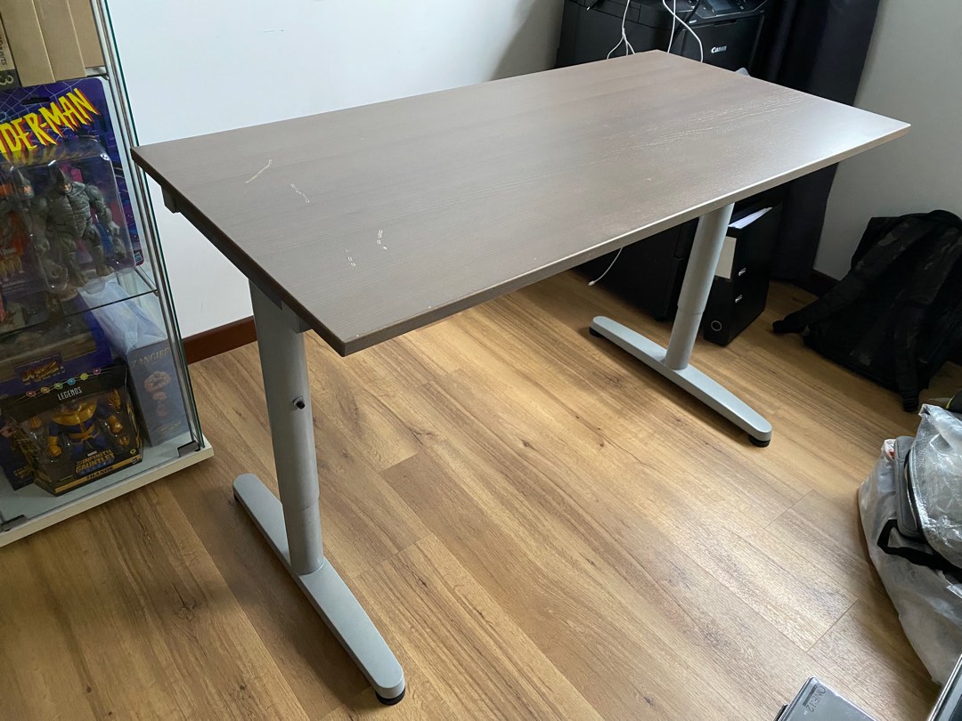 IKEA Galant Walnut study desk, Furniture & Home Living, Furniture ...