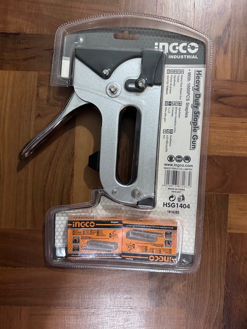 Ingco heavy duty staple gun HSG1404, Furniture & Home Living, Home ...