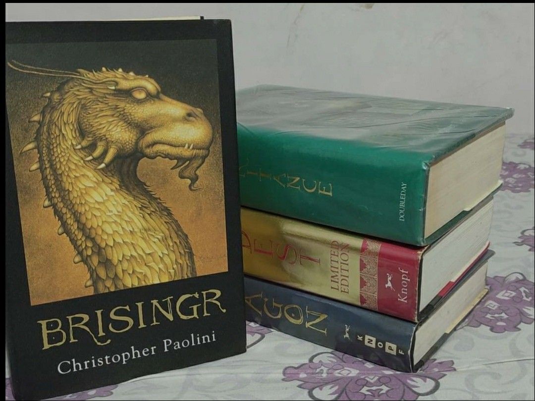 Inheritance Cycle By Christopher Paolini Hardbound Book Set Eragon Eldest Brisingr
