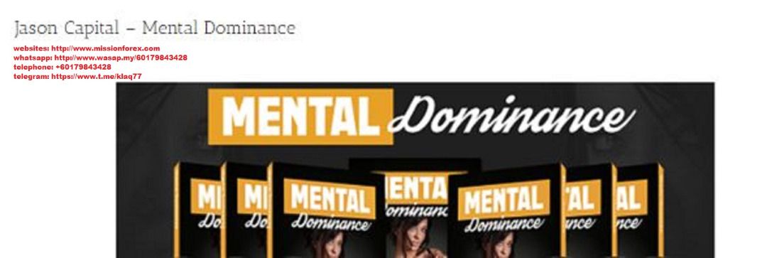 Jason Capital Mental Dominance (Total size: 2.55 GB Contains: 40 files), Hobbies & Toys, Music ...