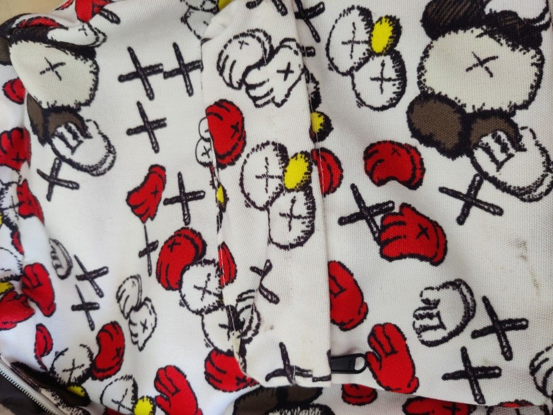 Kaws backpack white with Flaw on Carousell