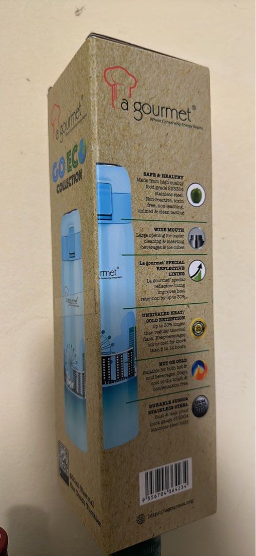 La Gourmet 500ml Thermal One Touch Tumbler, Furniture & Home Living ...