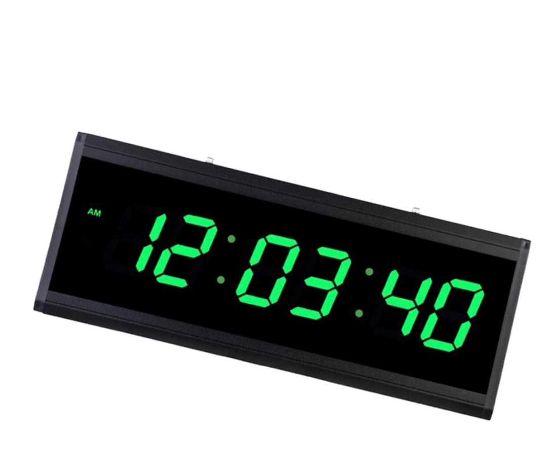 Very large digital wall clock, Furniture & Home Living, Home Decor ...