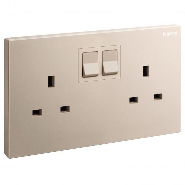 Legrand Galion Double Socket Rose Gold & Champagne, TV & Home ...