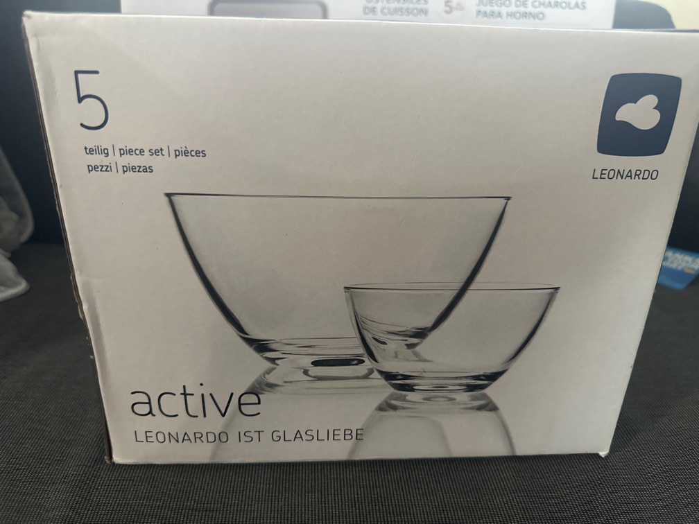 Leonardo 5pc Glass Bowl, Furniture & Home Living, Kitchenware ...