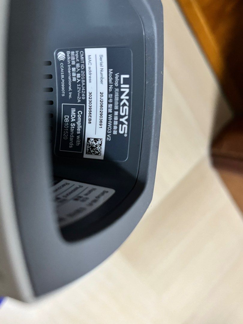 Linksys WHW03 V2 Mesh Router, Computers & Tech, Parts & Accessories ...