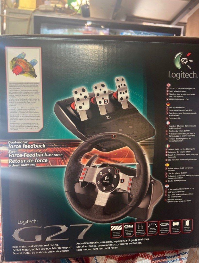 Logitech G27, 電子遊戲, 遊戲機配件, 手掣 - Carousell