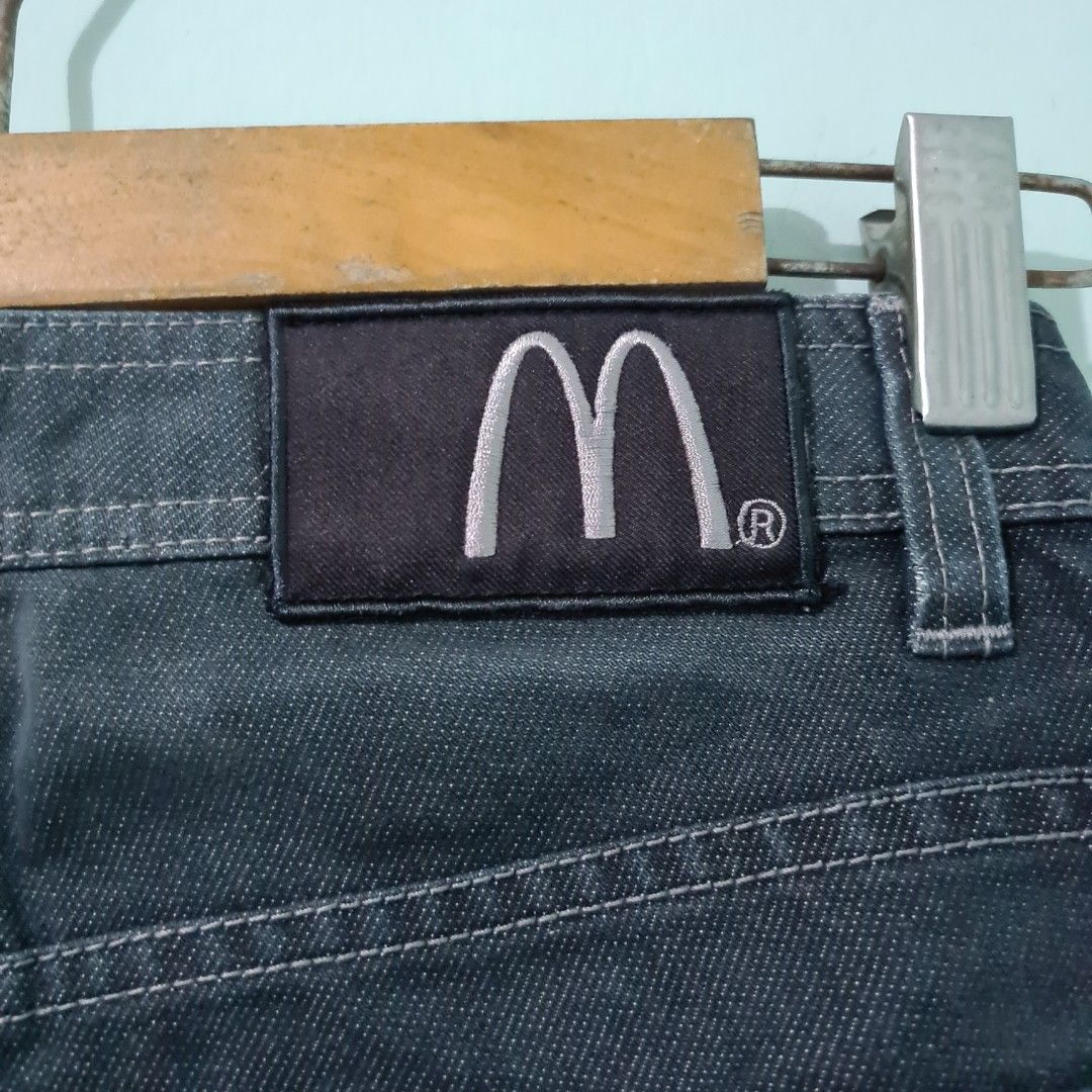 Mcdonalds Jeans Uniform Costume - Black Navy Blue Dark Gray ripped mcdo ...