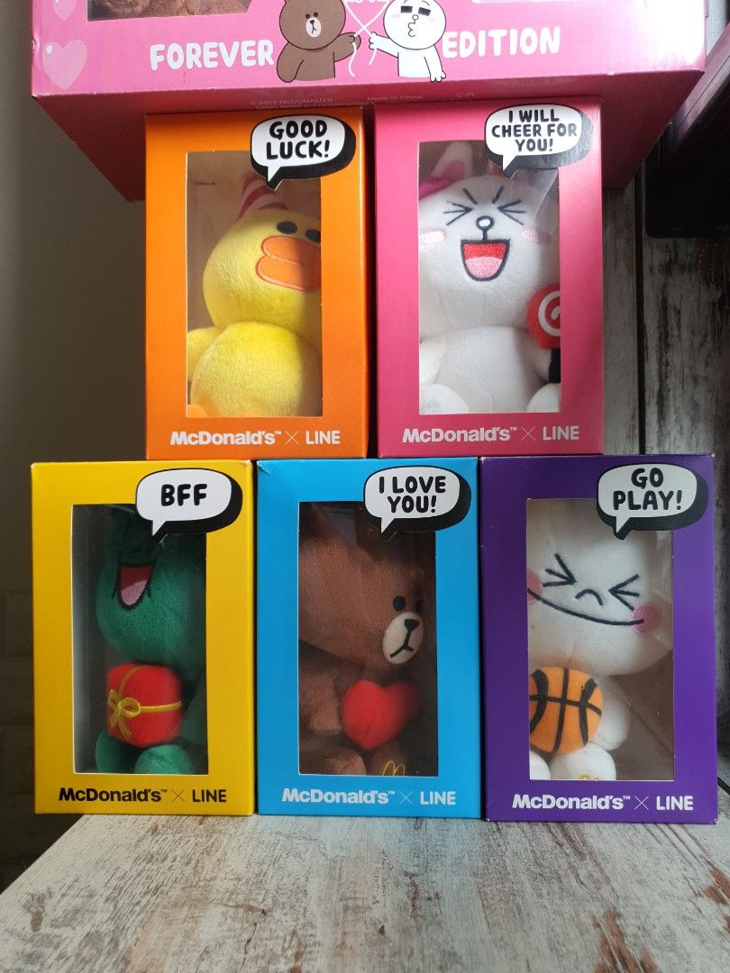 McDonald's X Line Friends Plushies, Hobbies & Toys, Toys & Games on ...