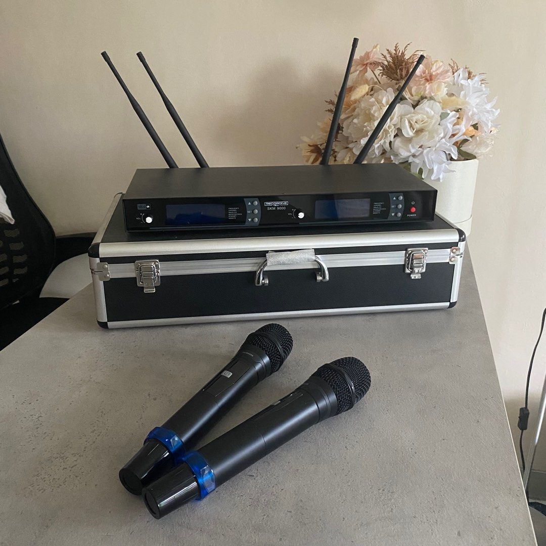 Recording Tech Mic wireless dapat 2 mic tanpa kabel SKM9000, Elektronik ...