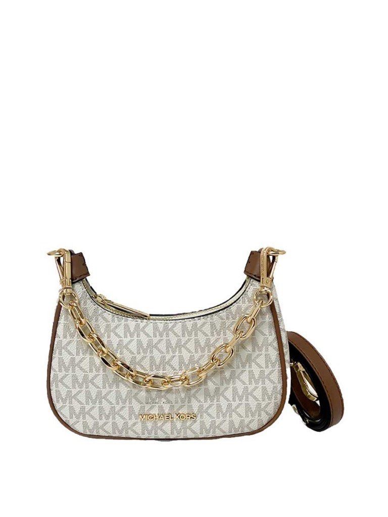 MICHAEL Michael Kors Cora Mini Zip Pouchette vannila, Barang Mewah, Tas ...