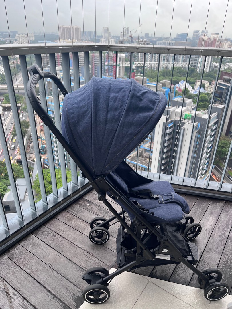 Mimosa compact cabin stroller denim blue, Babies & Kids, Going Out ...